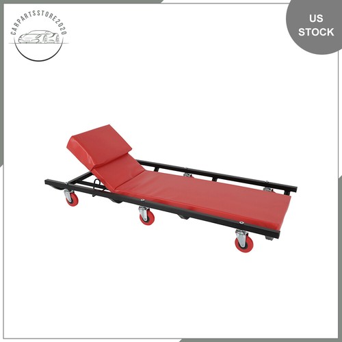 250lbs Red Rolling Garage Shop Creeper 40" Padded Mechanic Cart ...