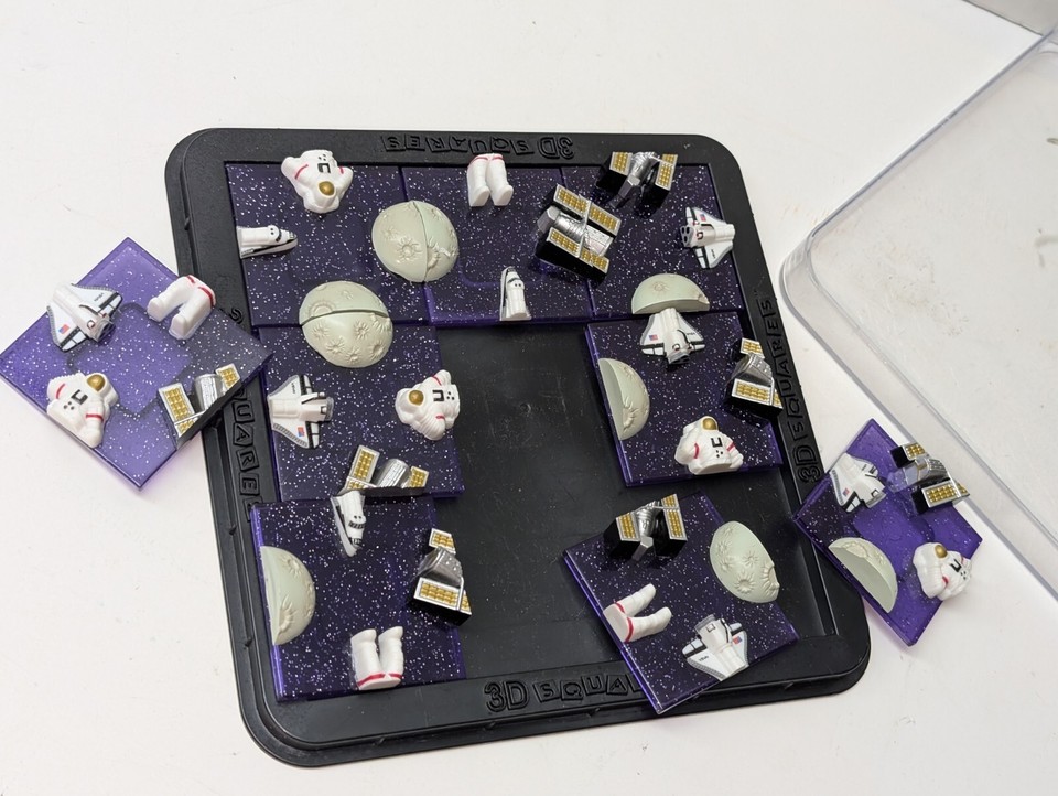 DaMert Vintage 2002 3D Squares Space Astronaut Shuttle Moon Plastic ...