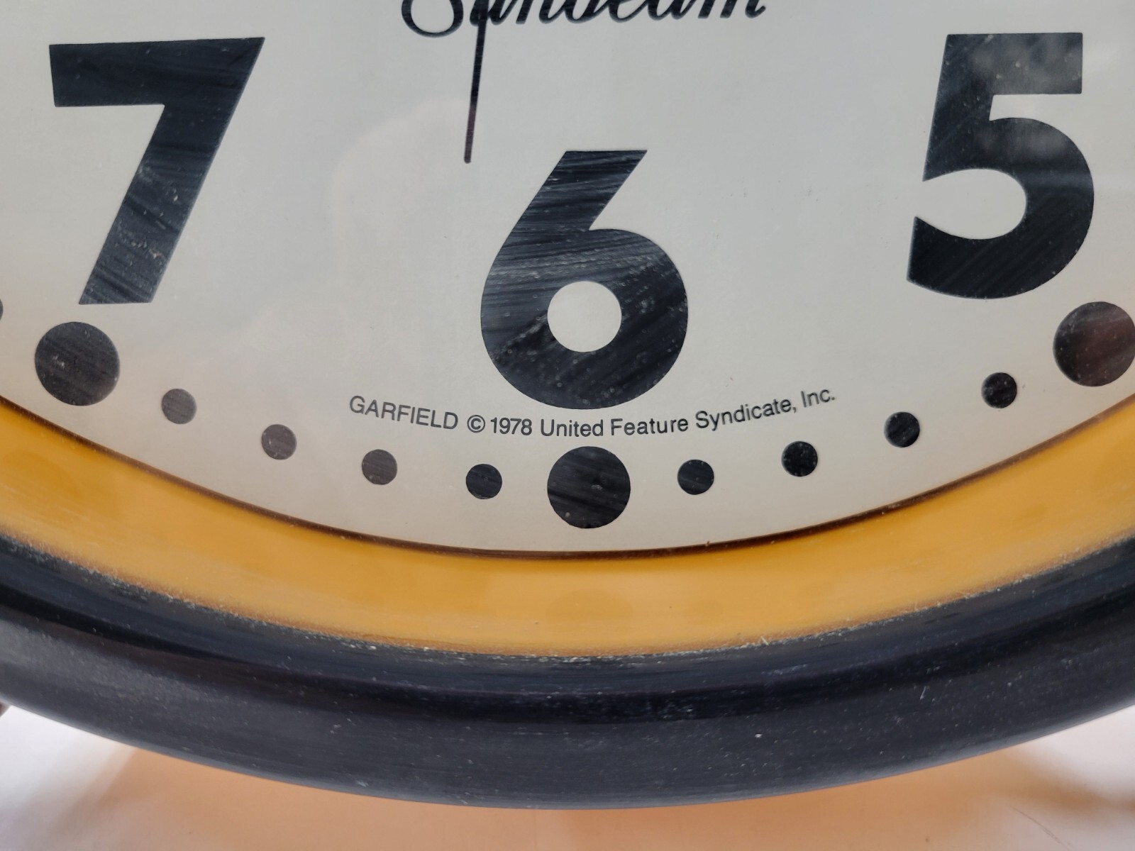 Vintage 1978 Sunbeam Garfield Large Alarm Clock. Clock Works But Alarm ...