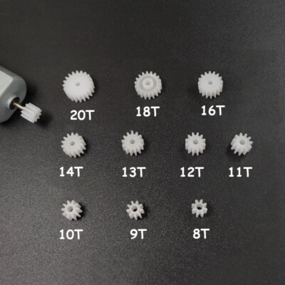 0.5 Modulus 8T - 20T Plastic Spindle Gear Small Motor Reduction Gear ...
