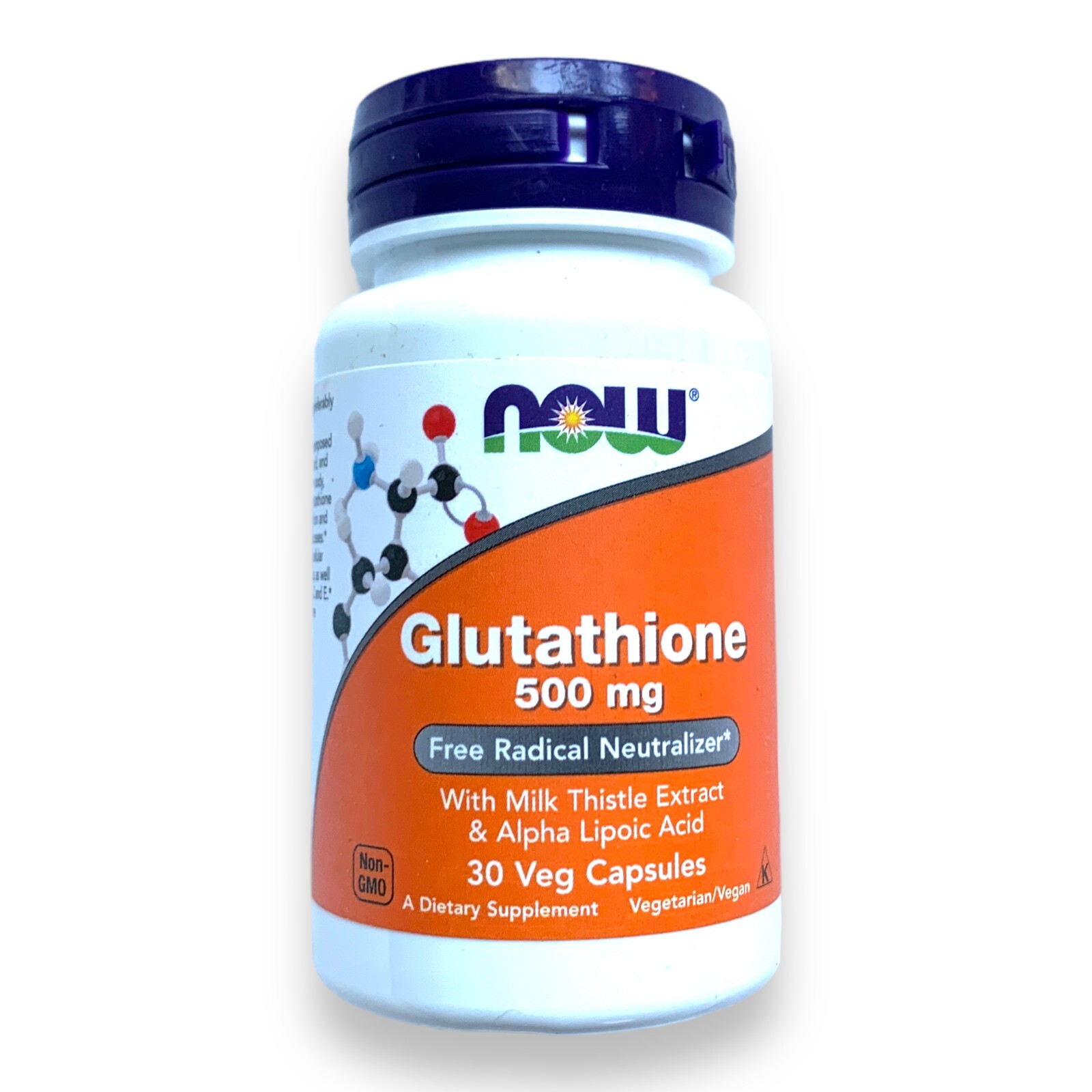 NOW Foods Glutathione, 500 mg 30 Veg Caps Healthy Immune System ...