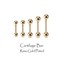 Gold Plated Labret Tragus Cartilage Lip Bar Horseshoe CBR Piercing Ear ...