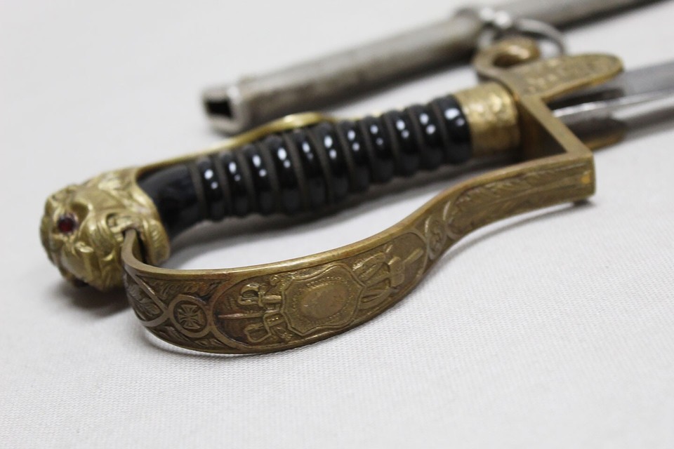 German Lion Head Cavalry Sword – Weimar/Pre-WW2 era 40 1/2 inches ...