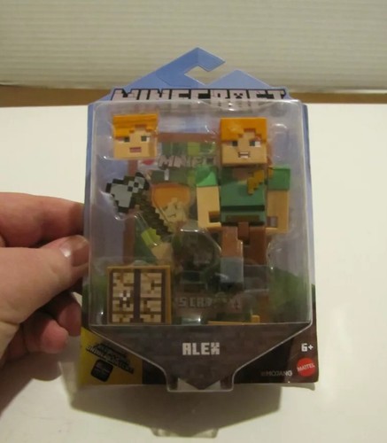 NEW MINECRAFT 3" INCH ACTION FIGURE COMIC MAKER ALEX W/AXE US SELLER ...