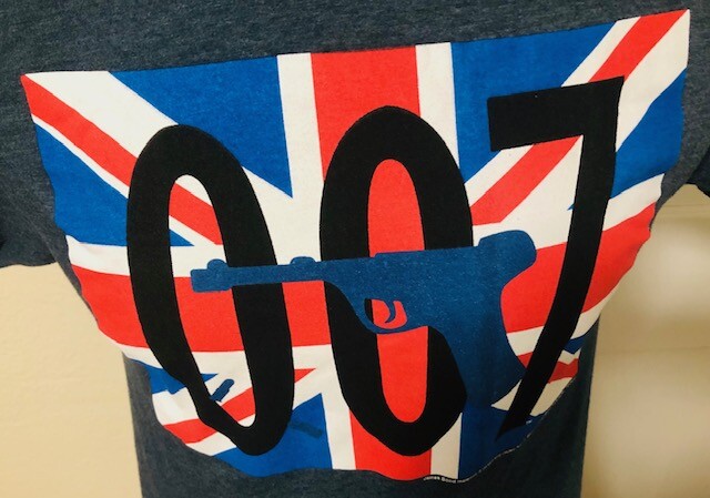 James Bond 007 T-Shirt British UK Flag Union Jack Men… - Gem