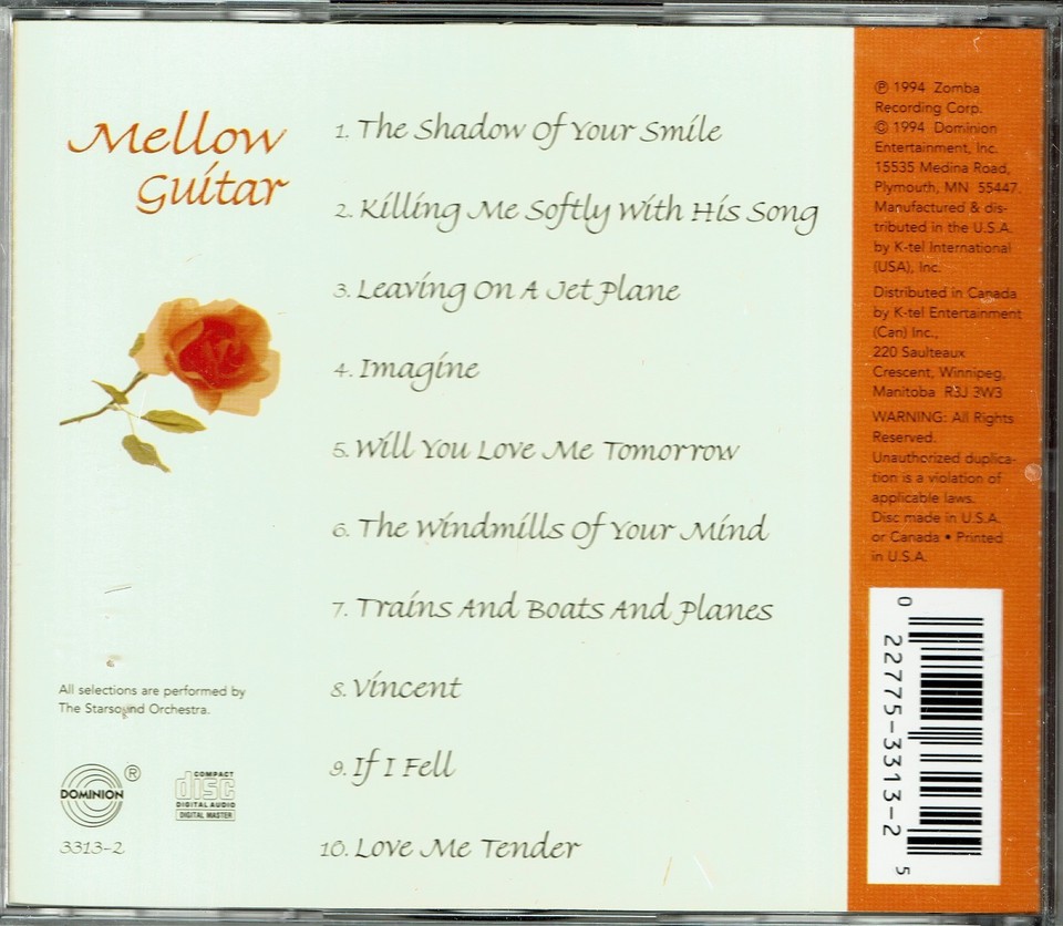 Mellow Guitar Performed by Starsound Orchestra BRAND NEW SEALED CD | eBay