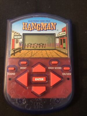 HANGMAN 1995 Electronic Handheld Game Milton Bradley TESTED works with ...