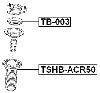 TSHB-ACR50 Febest FRONT SHOCK ABSORBER BOOT 48157-42020, 48157-05020 ...