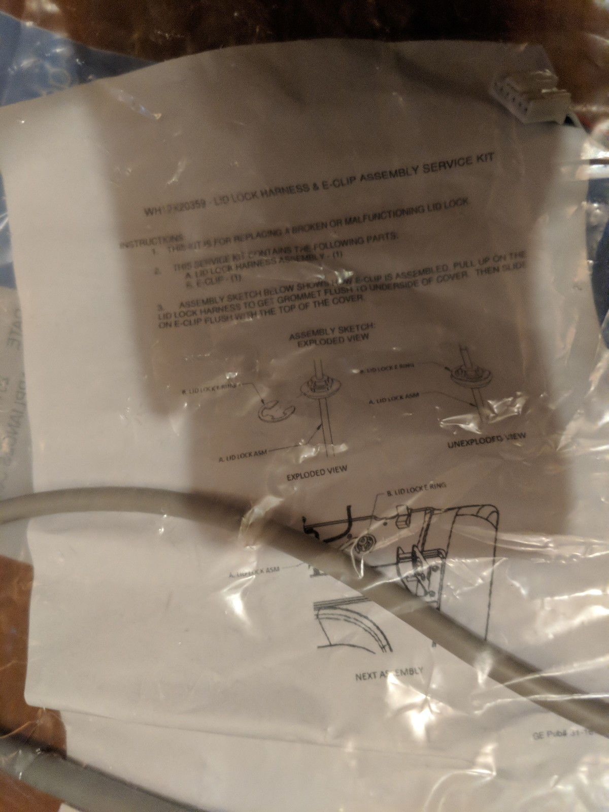WH12X20359 GE Appliance Lid Lock Service Kit (Old PN:WH12X10552) | eBay