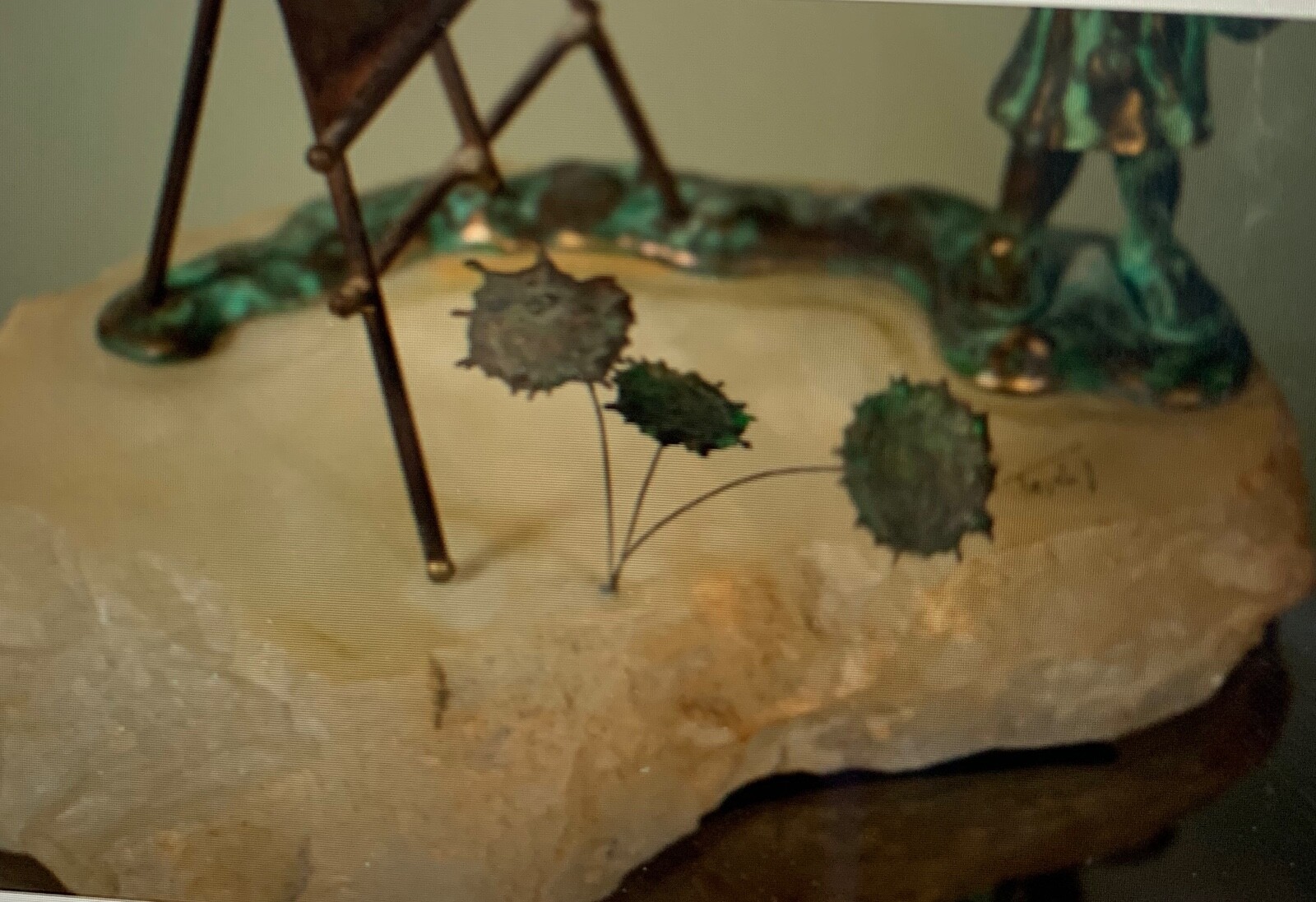 Vintage Bronze Sculpture on Quartz Slab by Tejay Gull | eBay