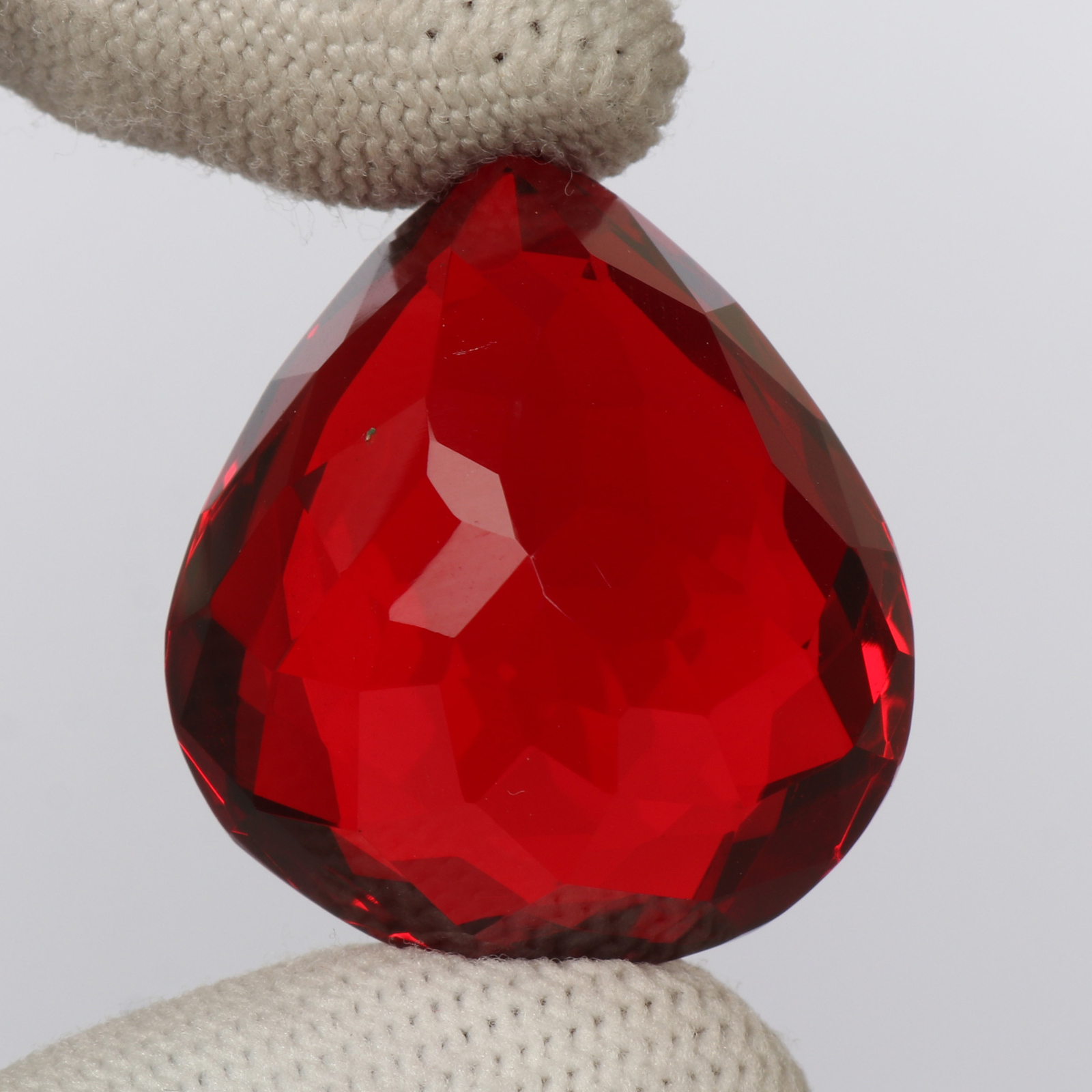 Pear Bold Cut 90 Carat Beautiful Hydrothermal Red Topaz Gemstone for ...