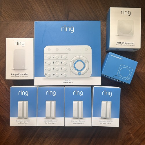 Ring Alarm Security Bundle Keypad 4 Contact Sensors 2 Motion Sensor ...