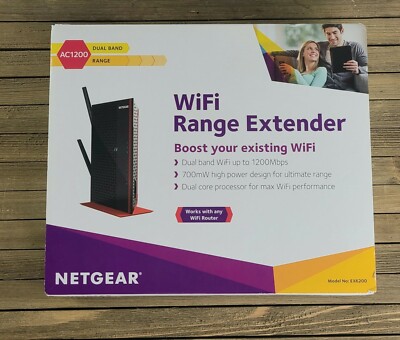 Netgear AC1200 Dual Band WiFi Range Extender Model EX6200 FAST SHIPPING ...