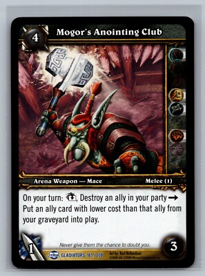 World of Warcraft TCG Mogor's Anointing Club #181/208 WOW Blood of ...