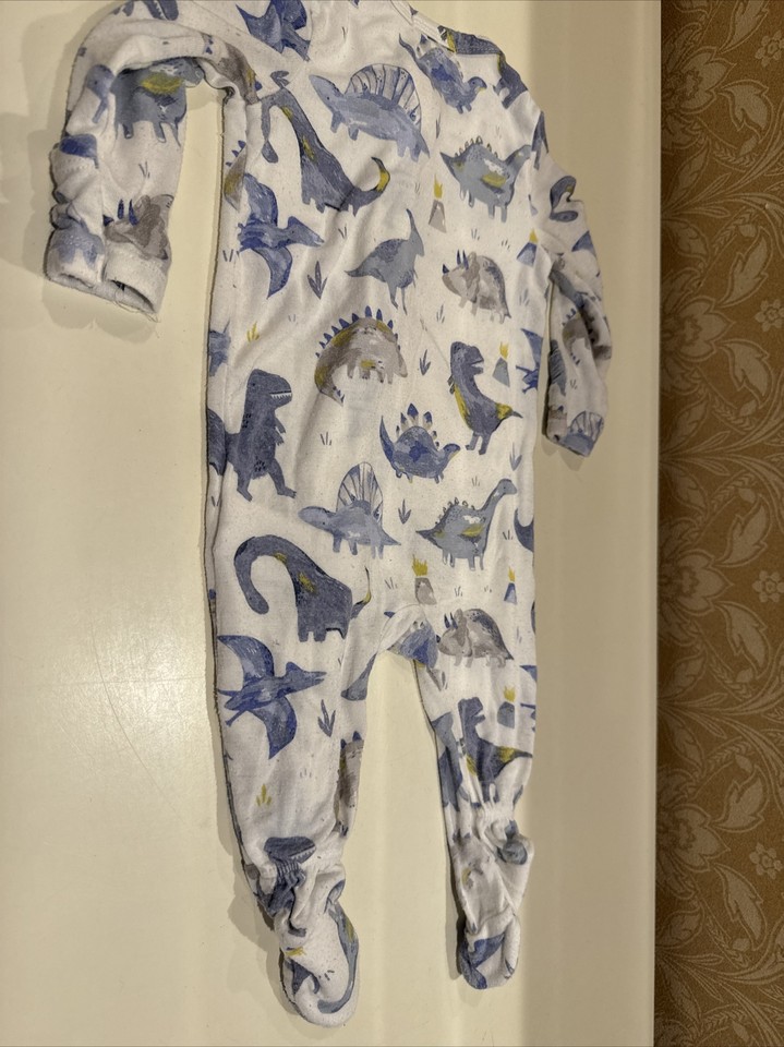 Angel Dear Baby Boy Size 0-3 Months One Piece Bamboo Dinosaur Sleepwear ...