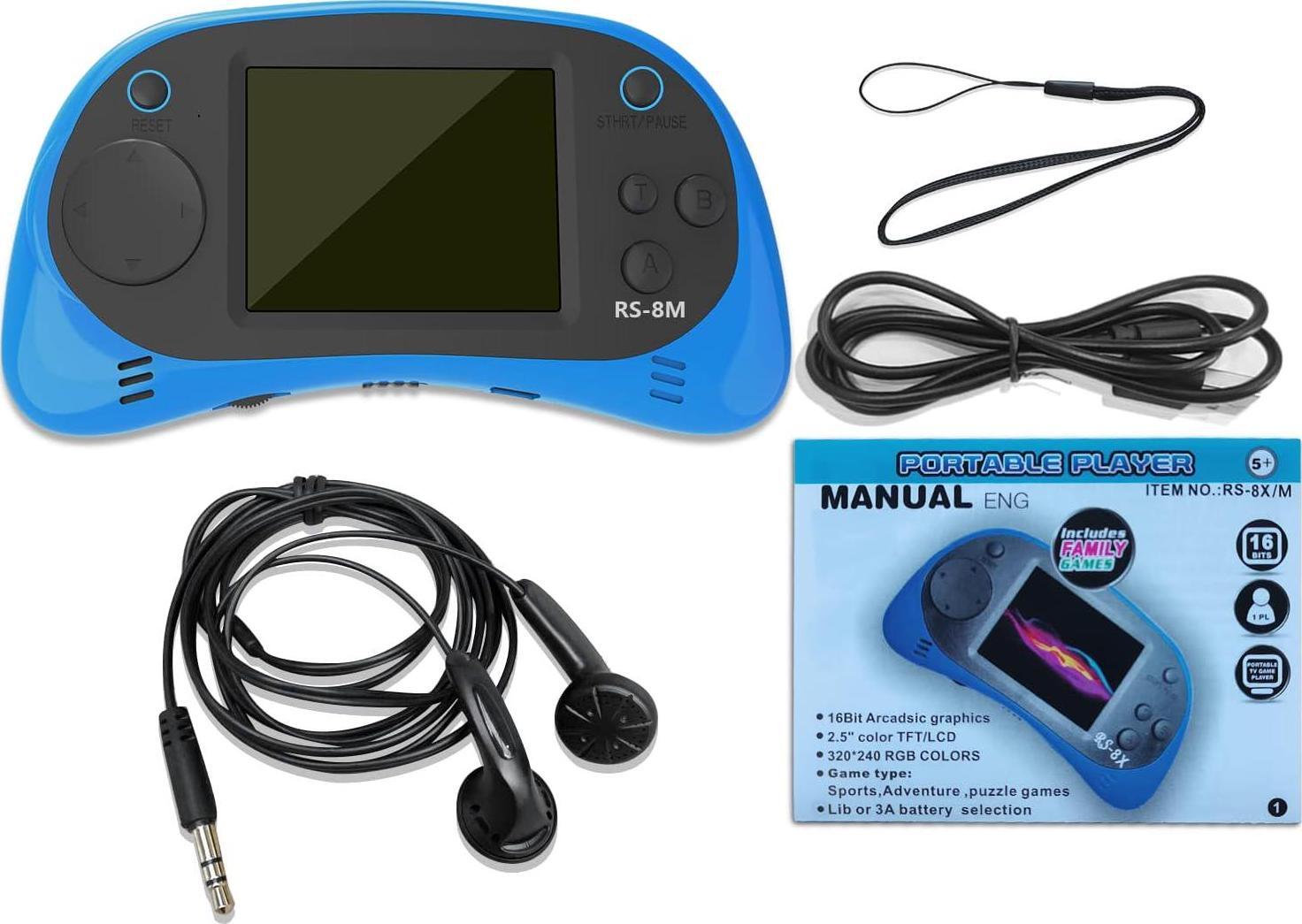 Kids Handheld Game Portable Video Game Player With 200 Games 16 Bit 2.5 ...