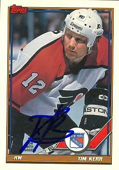 Tim Kerr autographed Hockey Card (New York Rangers) 1991 Topps #164 | eBay