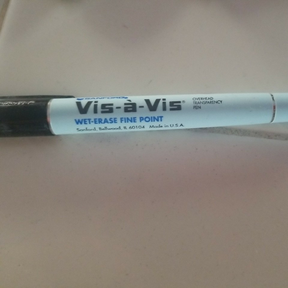 SANFORD (9) Vis A Vis Waterbase Overhead projector pens. Fine Point ...