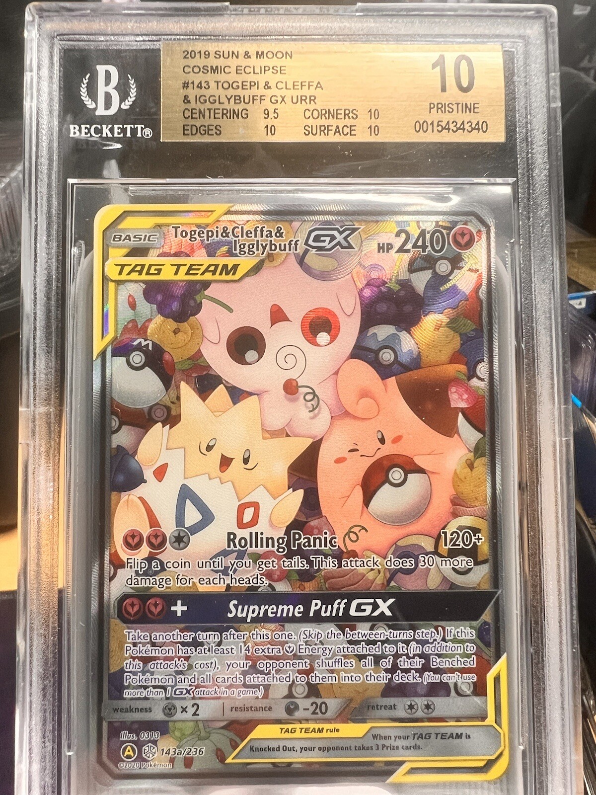 🔥Pop 1🔥Pokemon Togepi & Cleffa & Igglybuff GX Tag Team Alternate Art ...