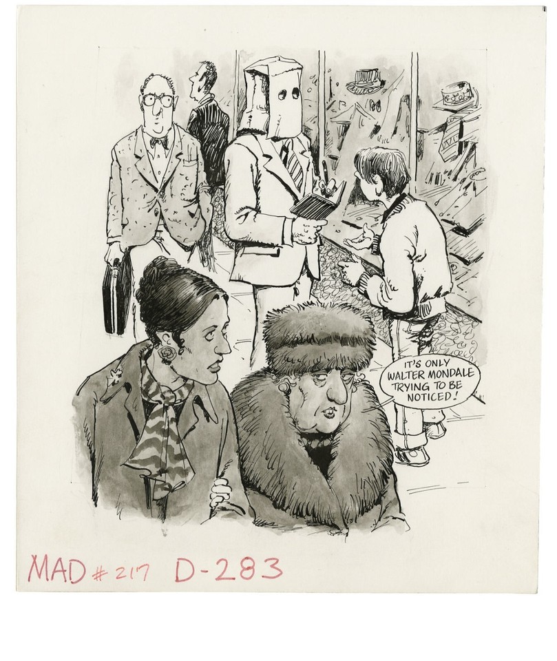 MAD Magazine Original Art 8 items by Harry North. Jimmy Carter Barbara ...