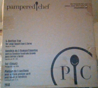 Pampered Chef 5-SECTION TRAY Fits Large COOL & SERVE #2618 - NIB- Made ...