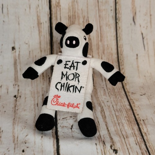 Chick-fil-A Plush Cow Doll Toy Eat Mor Chikin Sign Board 6 in tall | eBay