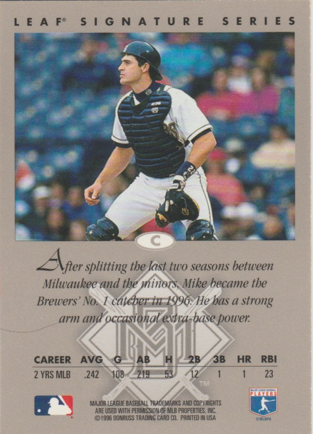 Mike Matheny 1996 Donruss Leaf Signature Series autograph auto card | eBay