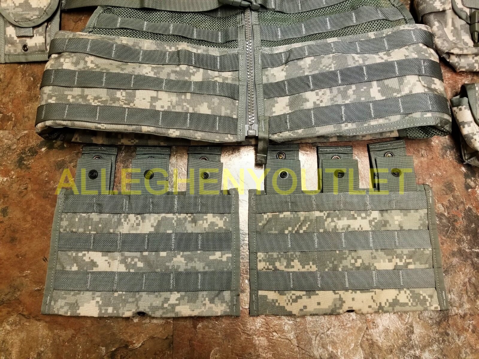 10 PC S ARMY ACU FLC VEST RIFLEMAN SET FIGHTING LOAD CARRIER LBV W ...