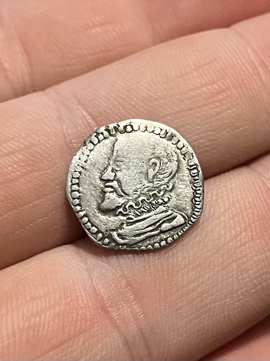 1500s 1 Reale Cut 1/2 Cob Spanish Colonial Silver Old Coin Barcelona ...