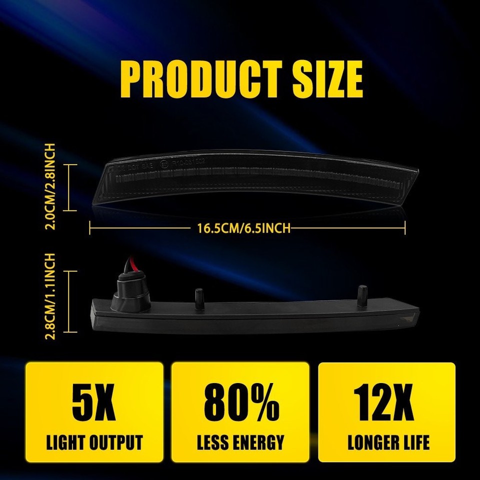 Amber Red Side LED Marker Light & Signal For MINI Hatchback R50 Cooper ...