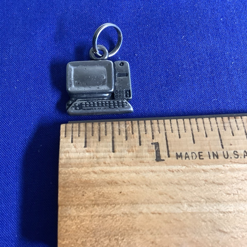 Vintage Retro 1980 Computer Charm Pendant Silver Tone N30 | eBay