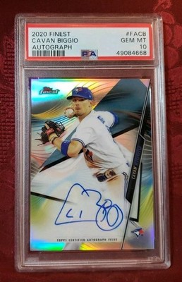 2020 Topps Finest Cavan Biggio #FACB Autograph refractor card PSA 10 ...