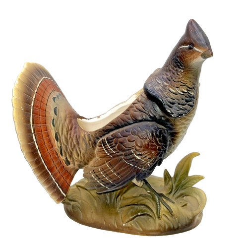 Lefton RUFFED GROUSE Porcelain Bird Figurine Figure Planter Vintage | eBay