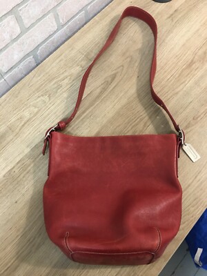COACH Dark Red Leather Legacy Soho Hobo Shoulder Bag No. G2S-9186 | eBay