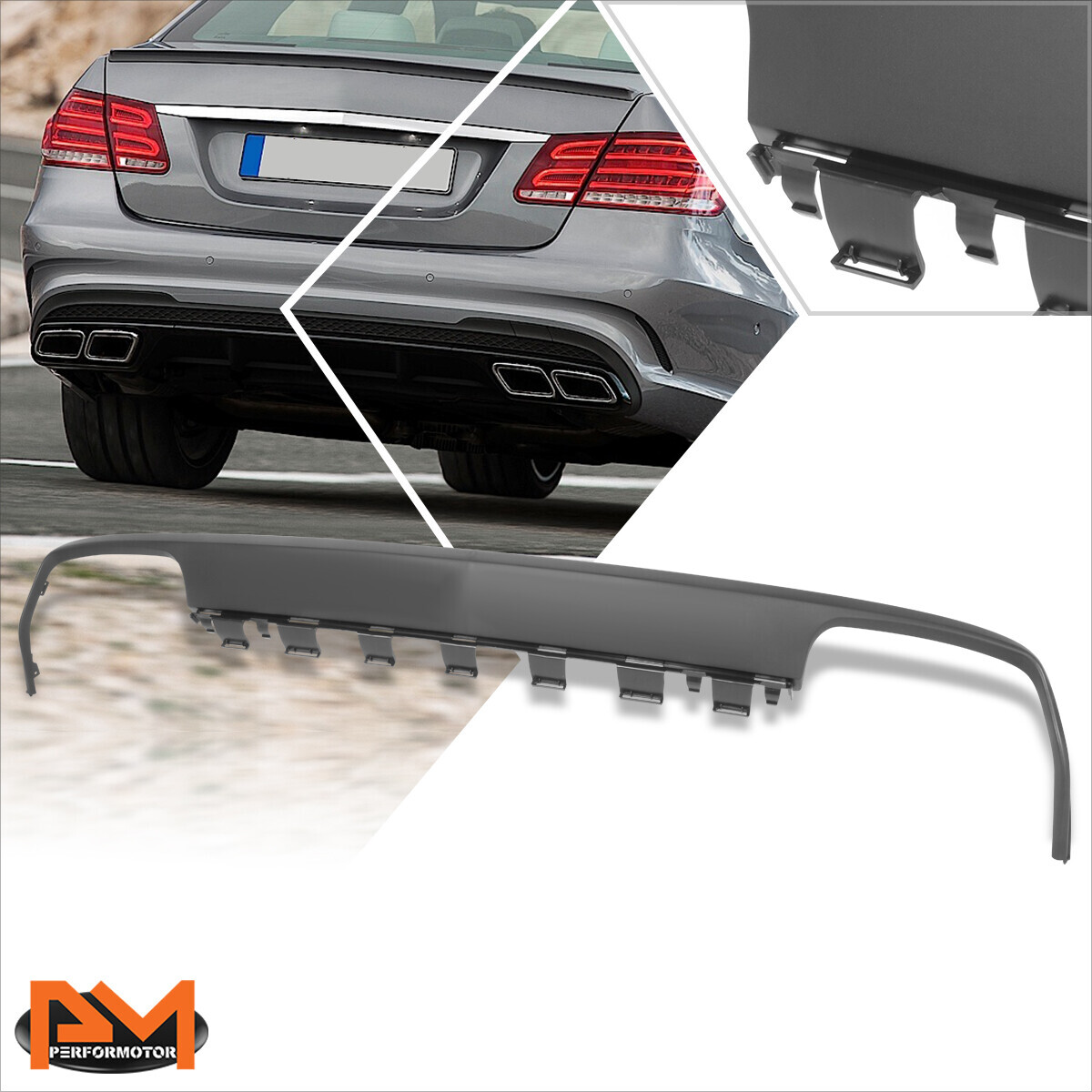 For 10-13 Mercedes Benz E63 AMG Factory Style Rear Lower Bumper Valance ...