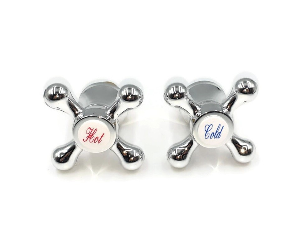 3/8" Traditional Chrome Tap Reviver Kit Replacement Tap Heads with ...