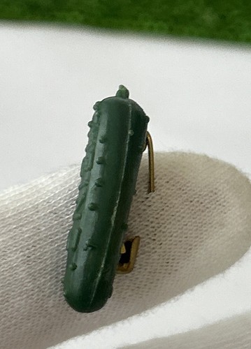 Vintage Signed Plastic Green Heinz Pickle Safety Pin Small Brooch | eBay