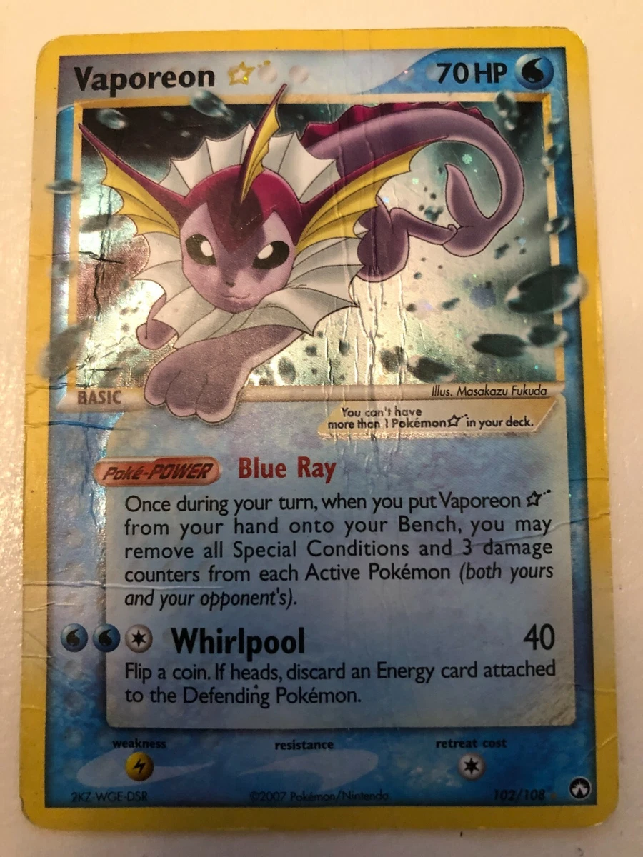 Shiny Vaporeon Card