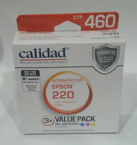 Calidad Alternative Epson 220 Ink Cartridge 3 Colour Pack Cyan Magenta ...