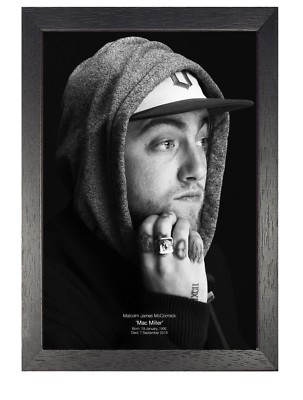 Mac Miller 6 American Rapper Poster Music Star Photo Black and White ...