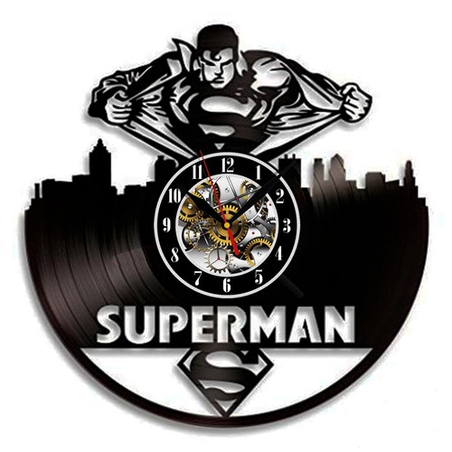 Superman Vinyl Wall Clock - Retro Decor - Unique Home Accent - Perfect ...