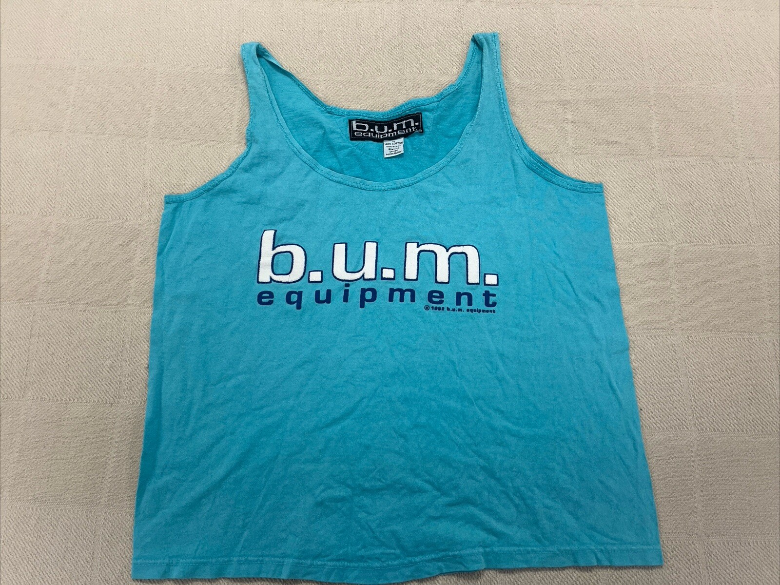 HTF VTG 90s BUM Equipment Light Blue Muscle Tank Top … - Gem