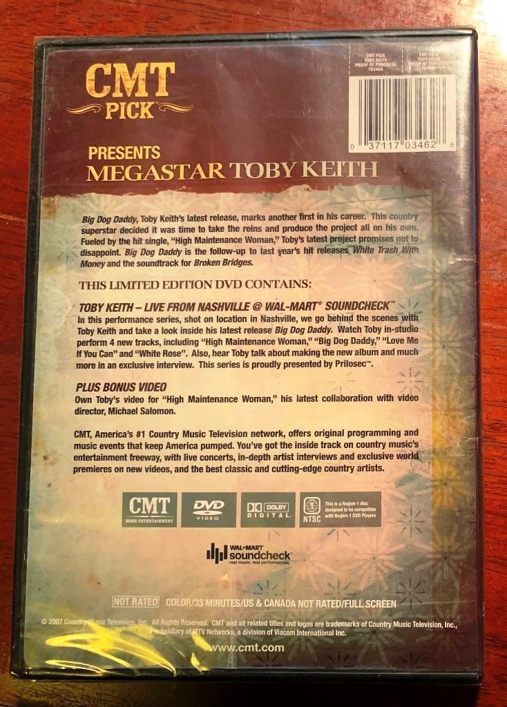 Toby Keith CMT Pick Limited Edition Country Music DVD New & Still ...
