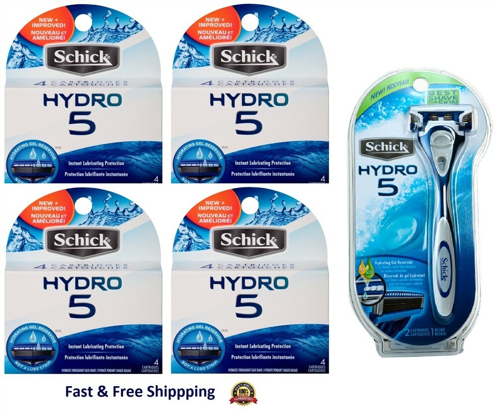 18 Schick Hydro 5 Razor Blades Men Refill Cartridges Shaver handle ...