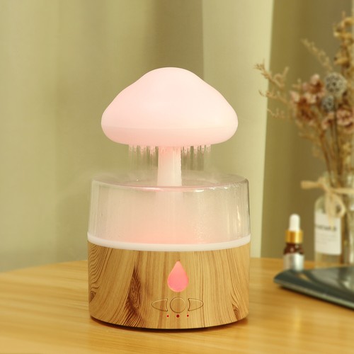 Mushroom Rain Humidifier – Water Drip & Essential Cloud Oil Diffuser ...