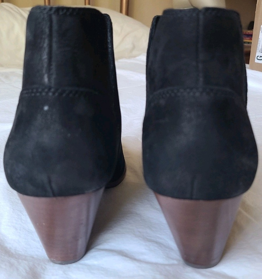 Frye Reina Cut Out Ankle Black Suede Booties Sz. 10 Sexy Elf Fairy ...