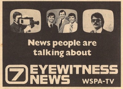 1977 WSPA SOUTH CAROLINA TV AD ~ EYEWITNESS NEWS REPORTERS ~ SCOTT ...
