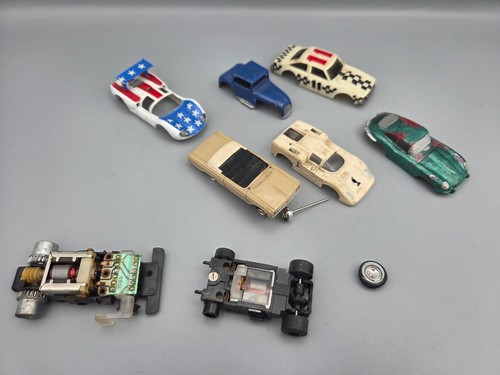 Vintage Slot Car Lot Tyco TCR Aurora Parts Repair Star & Stripes ...