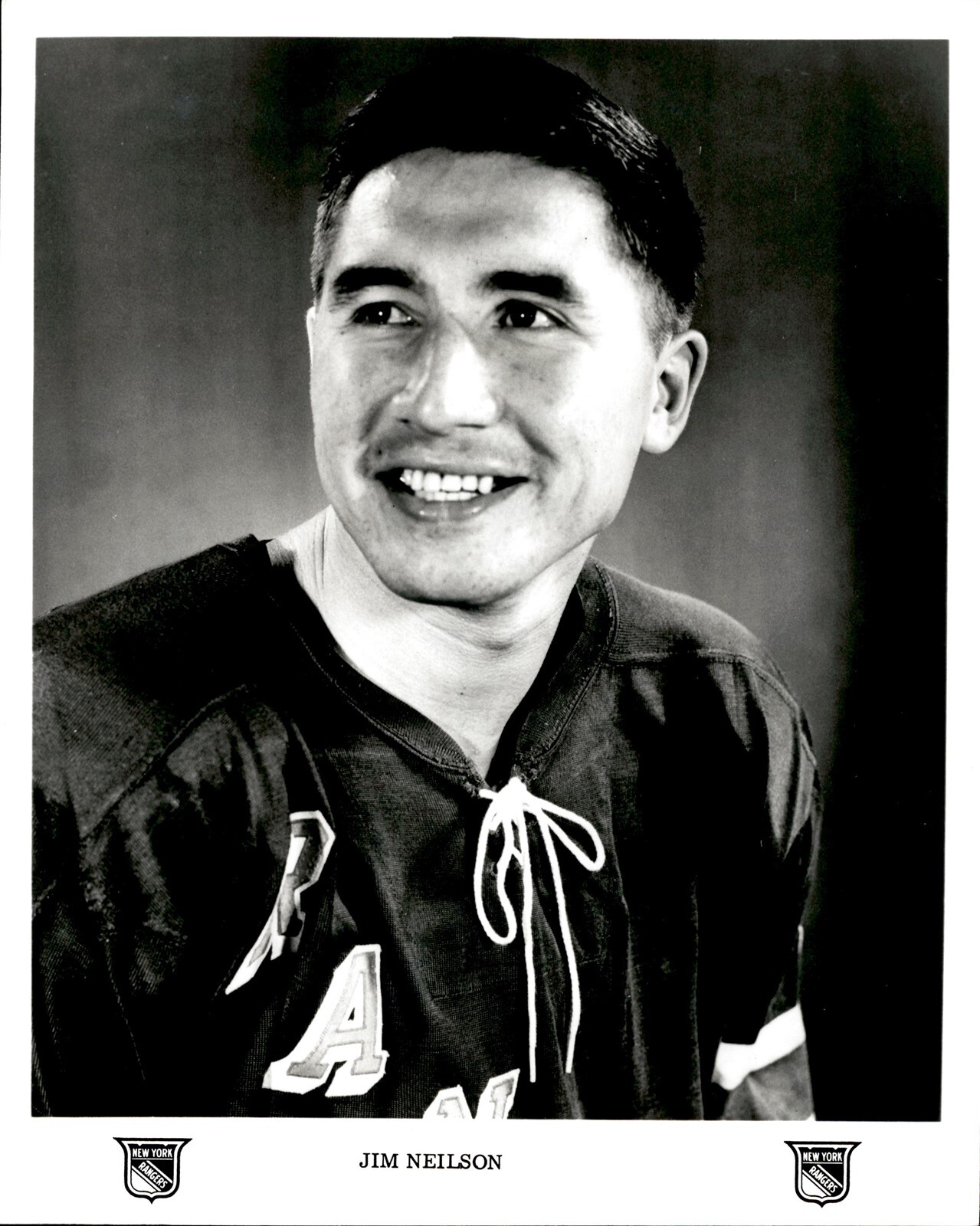 PF8 Original Photo JIM NEILSON 1962-74 NEW YORK RANGERS DEFENSE NHL ICE ...