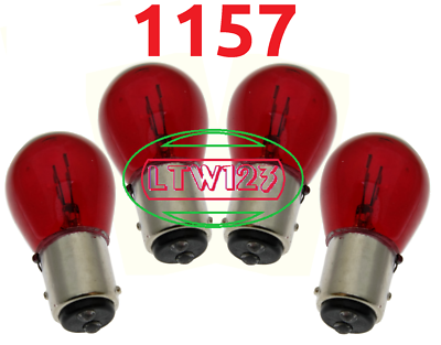 (4) 1157 RED Bulb 12v Repl. 1034, 2057, 2357, 3496, 1016, 7528, 1178 | eBay